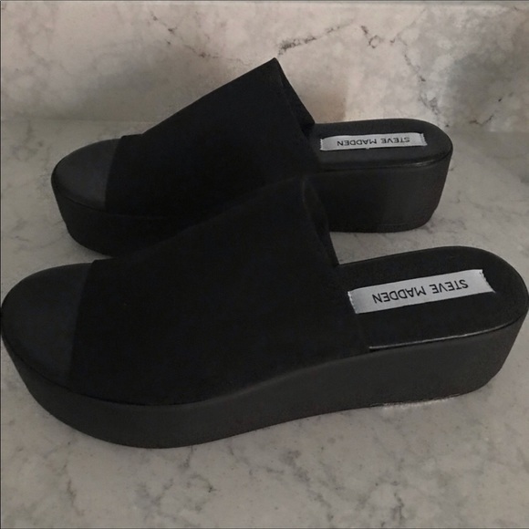 Steve Madden | Shoes | Steve Madden Retro 9s Platform Slinky Slide Shoe ...